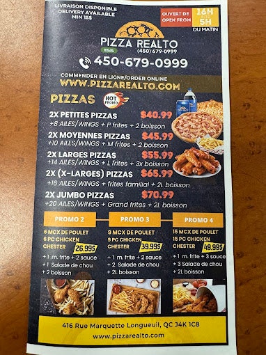 Custom Pizza Restaurant Menu, Food Flyers and Menus, Pizza Menu, Canva ...