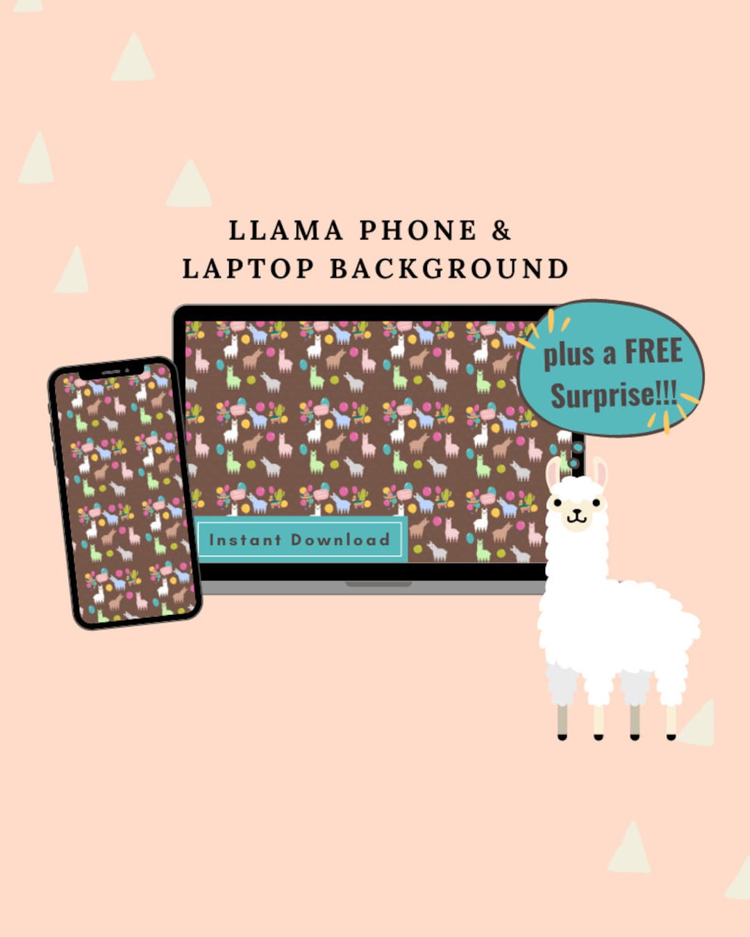 Llama Laptop Wallpaper Computer Background Llama Phone - Etsy UK