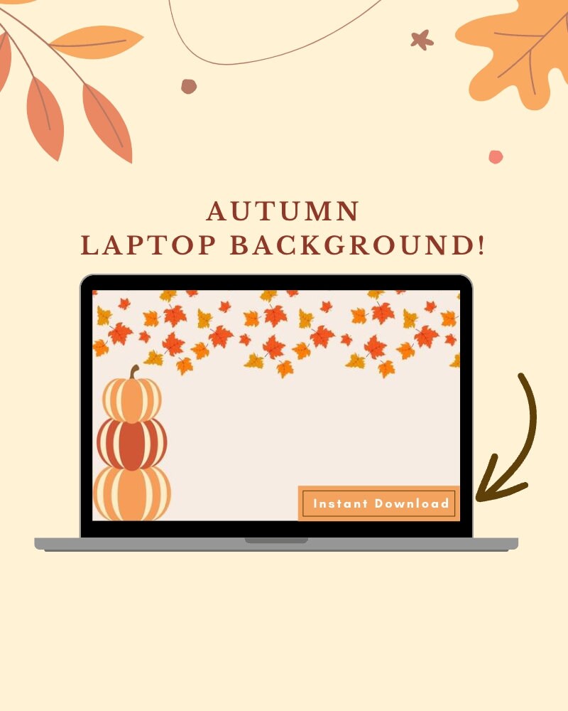 Fall Laptop Wallpaper Autumn Background Fall Designs MacBook - Etsy