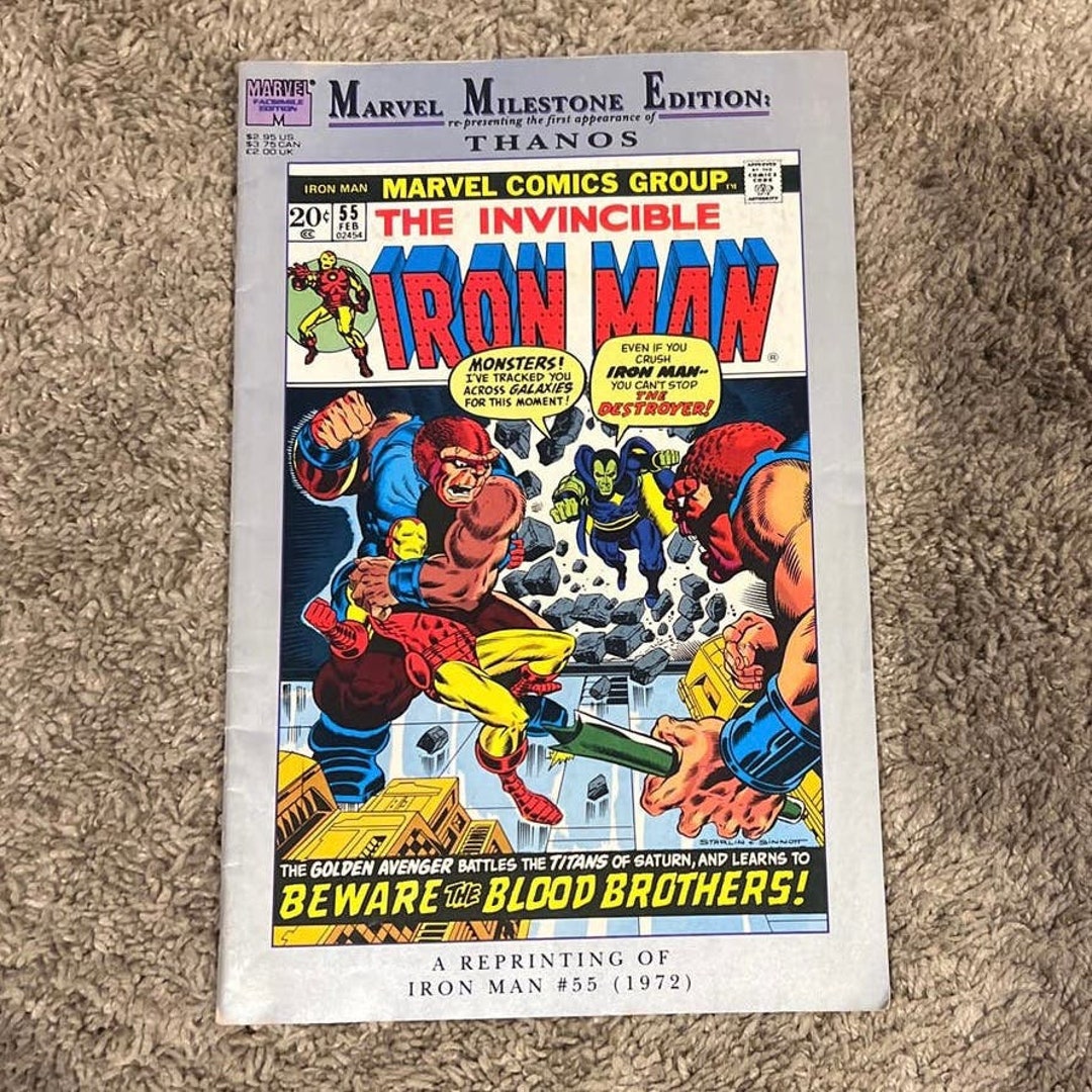Marvel Milestone Edition Invincible Iron Man 1st Appearance of Thanos ...