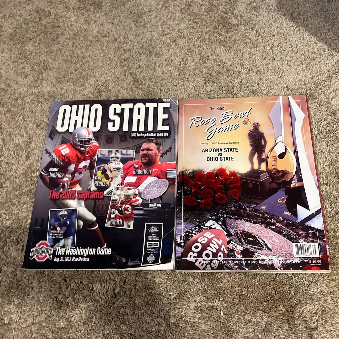 Ohio State Football Game Programs 1997 Rose Bowl, 2003 Washington Game ...