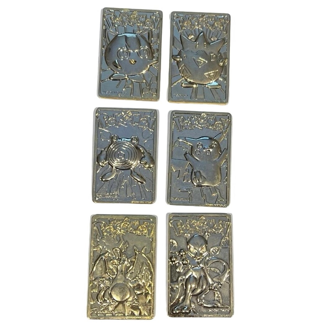 1999 Burger King Pokemon 23k Gold Plated Metal Cards Complete Set Total ...