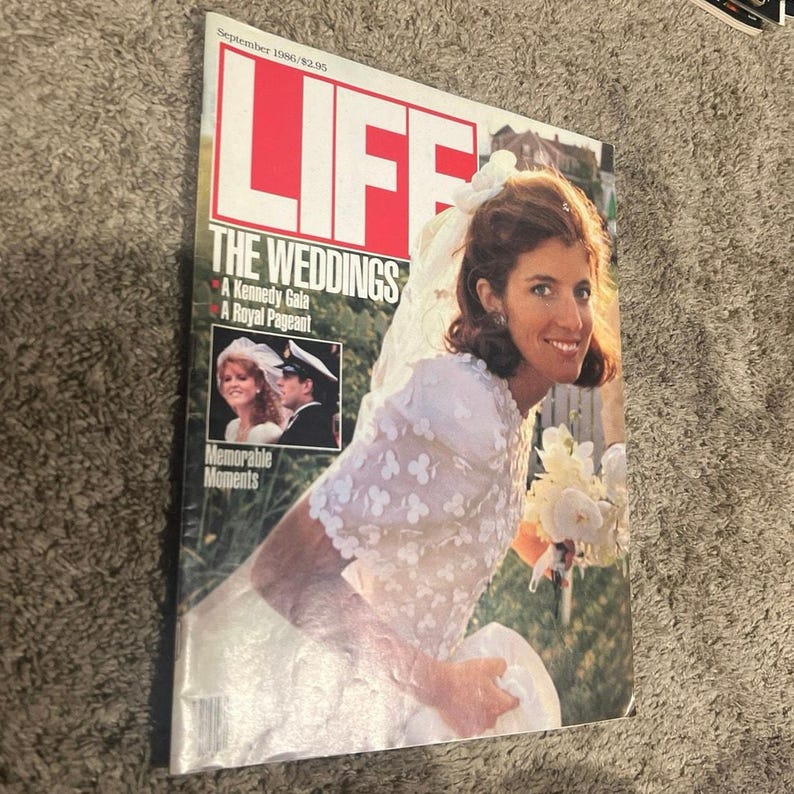 Vintage Life Magazine - Sept 1986 - the Weddings -kennedy Gala & A ...