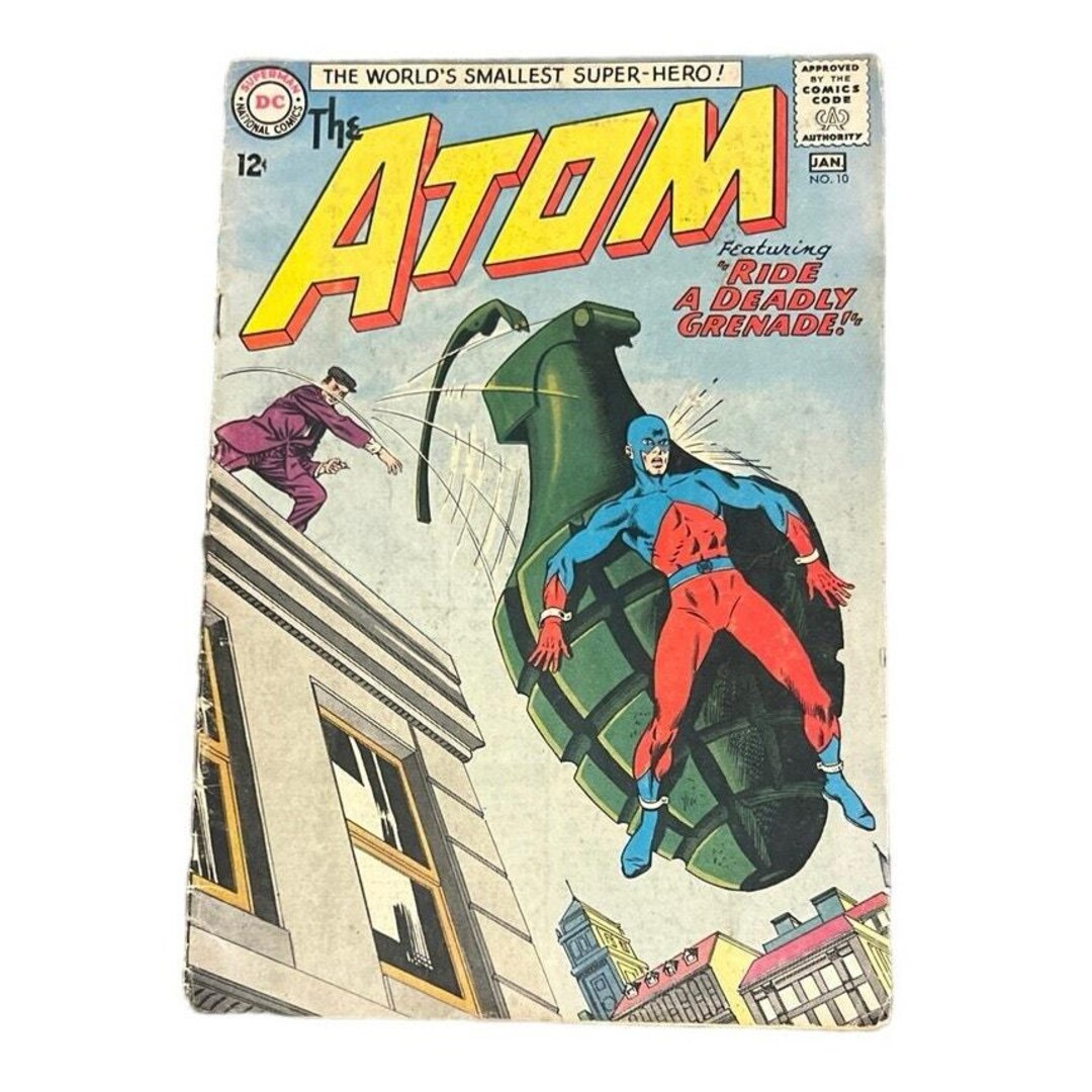 The Atom #10 Silver Age Ride a Deadly Grenade DC Comic Jan 1964 - Etsy