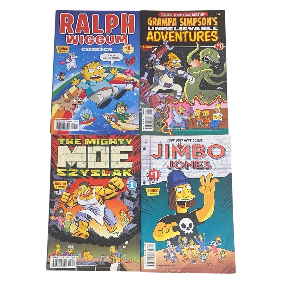 Ralph Wiggum Grampa Simpson Adventure Mighty Moe Szyslak Jimbo Jones ...