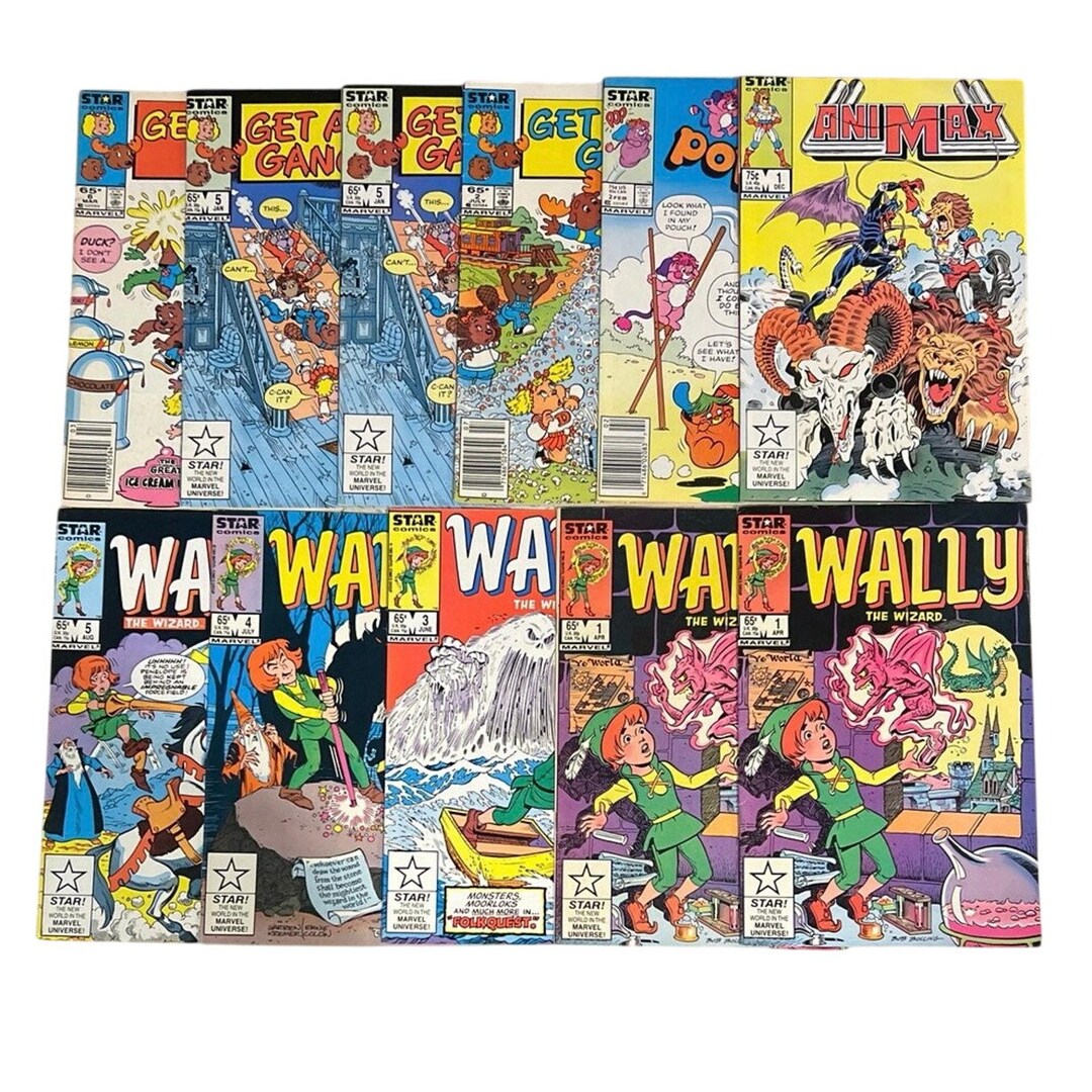 Star Comics Lot - Wally the Wizard #1, 3, 4, 5 Animax #1 Get Along Gang ...