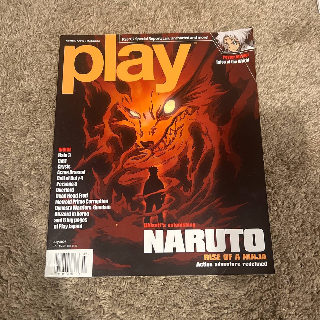 Play Gaming Magazine Vol. 6 Issue 7 - 2007 Naruto - Etsy