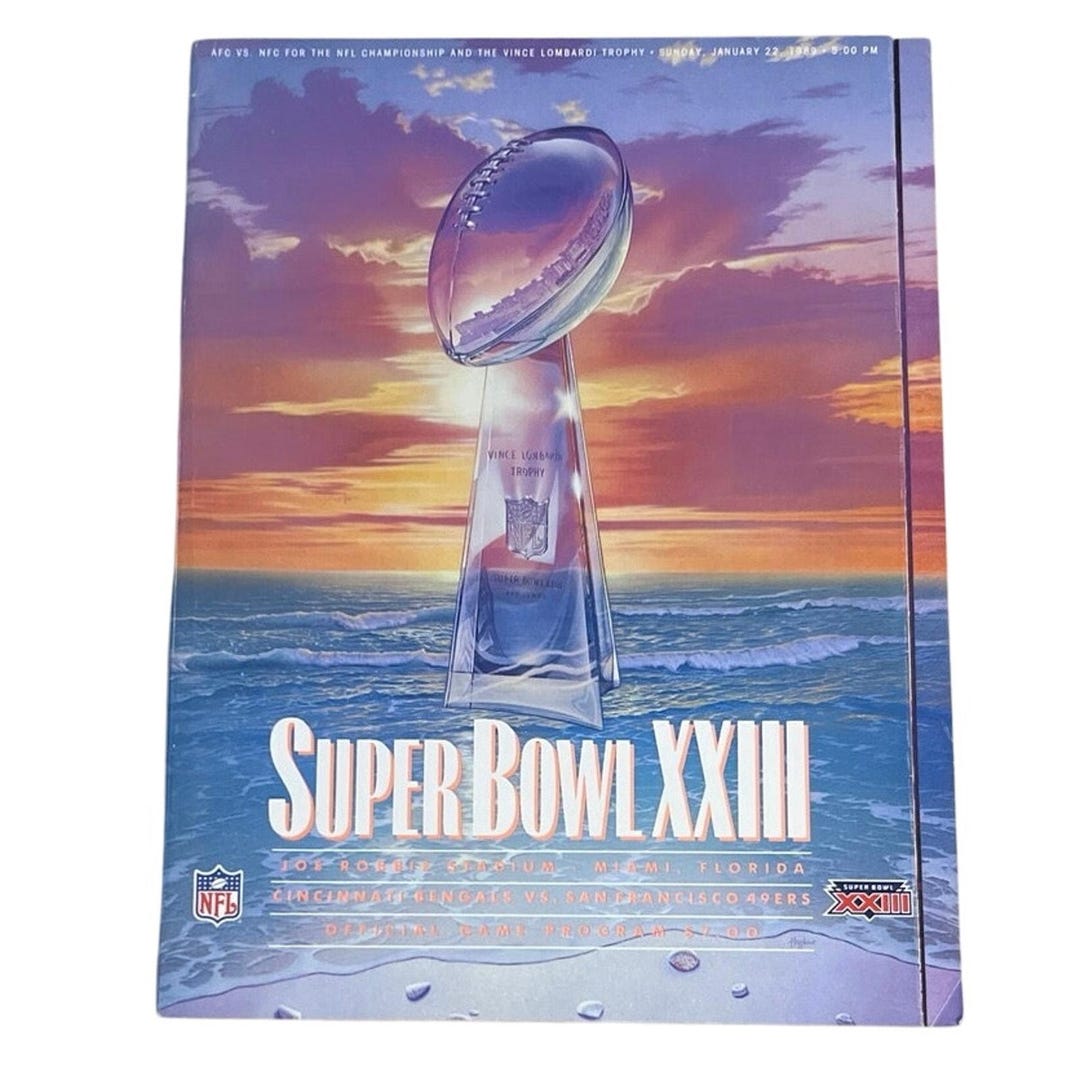 1989 Super Bowl 23 XXIII Game Program San Francisco 49ers Vs ...