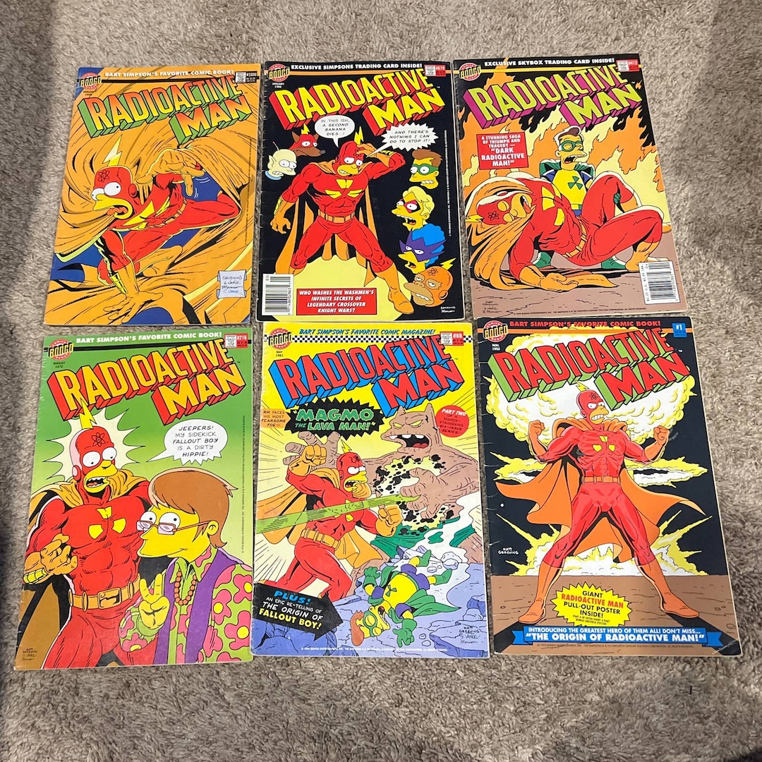 Radioactive Man Comics Complete First Set the Simpsons Bongo - Etsy