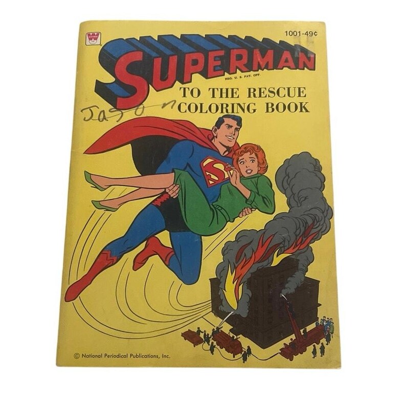 Superman Comic Coloring Book Hard to Find Clean Unused 1964 - Etsy