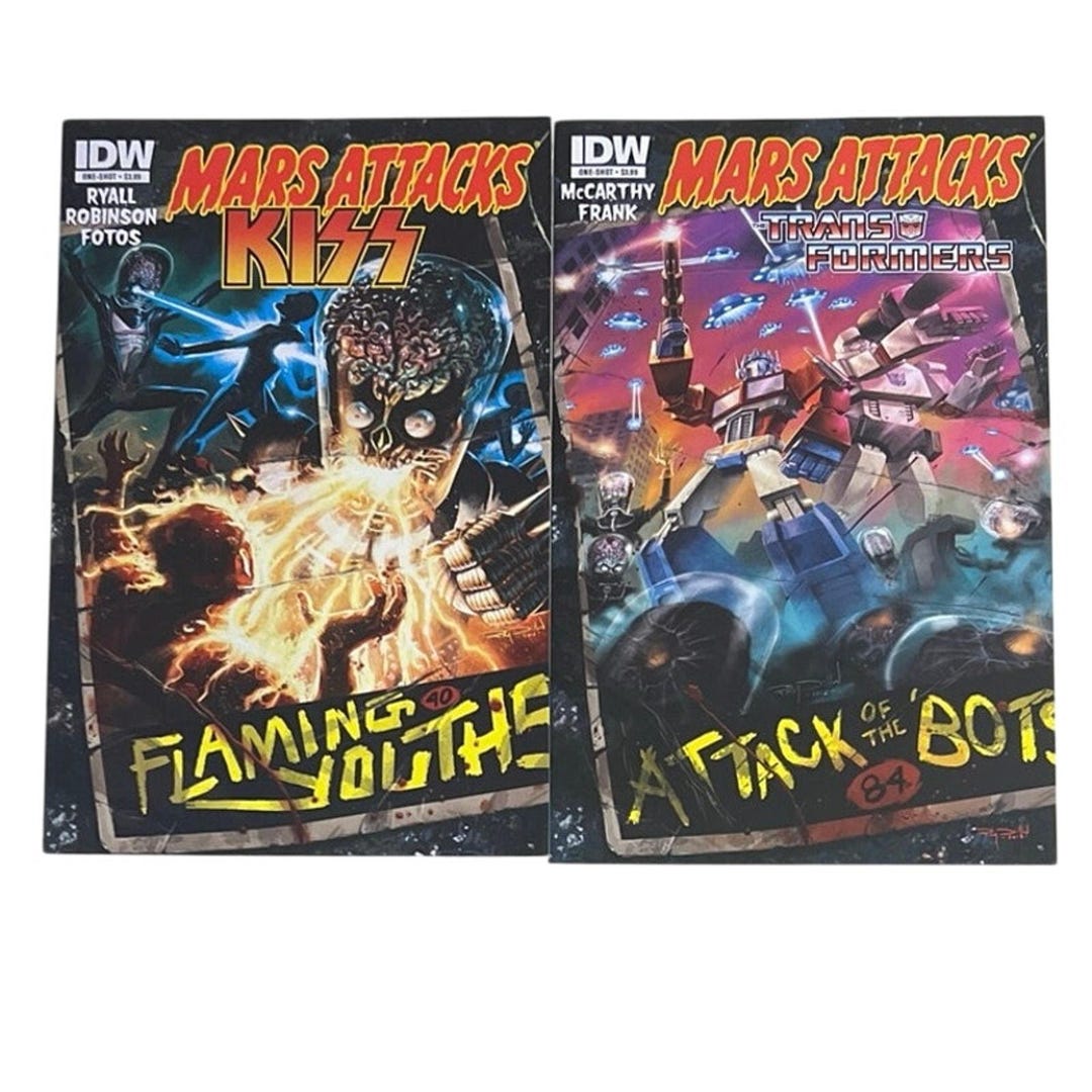 Mars Attacks Transformers #1 Mars Attacks KISS 1 IDW Publishing 2013 Lot of 2 NM - Etsy