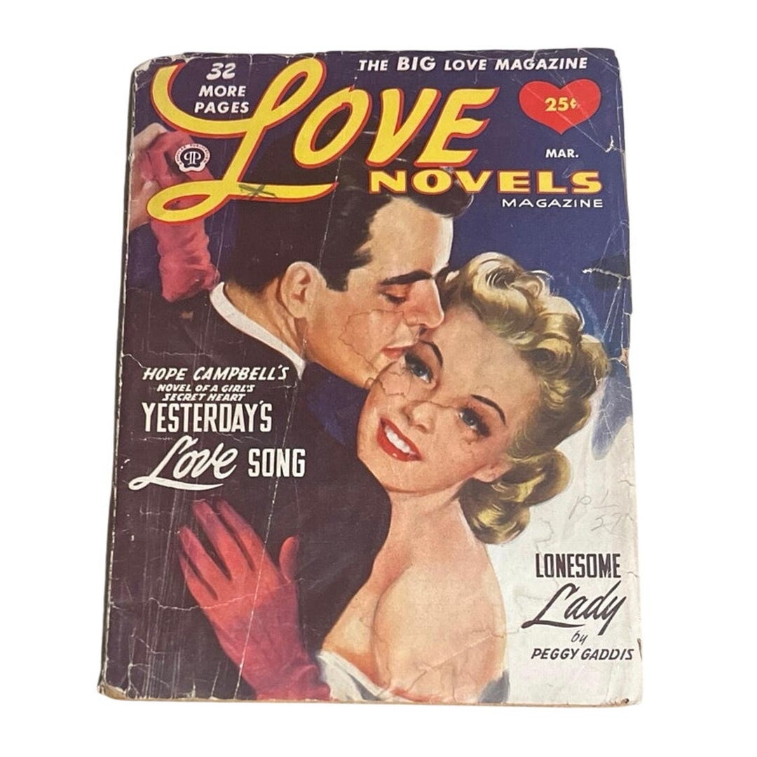 Love Novels Magazine Pulp 1950 Lonesome Lady by Peggy Gaddis Rare - Etsy