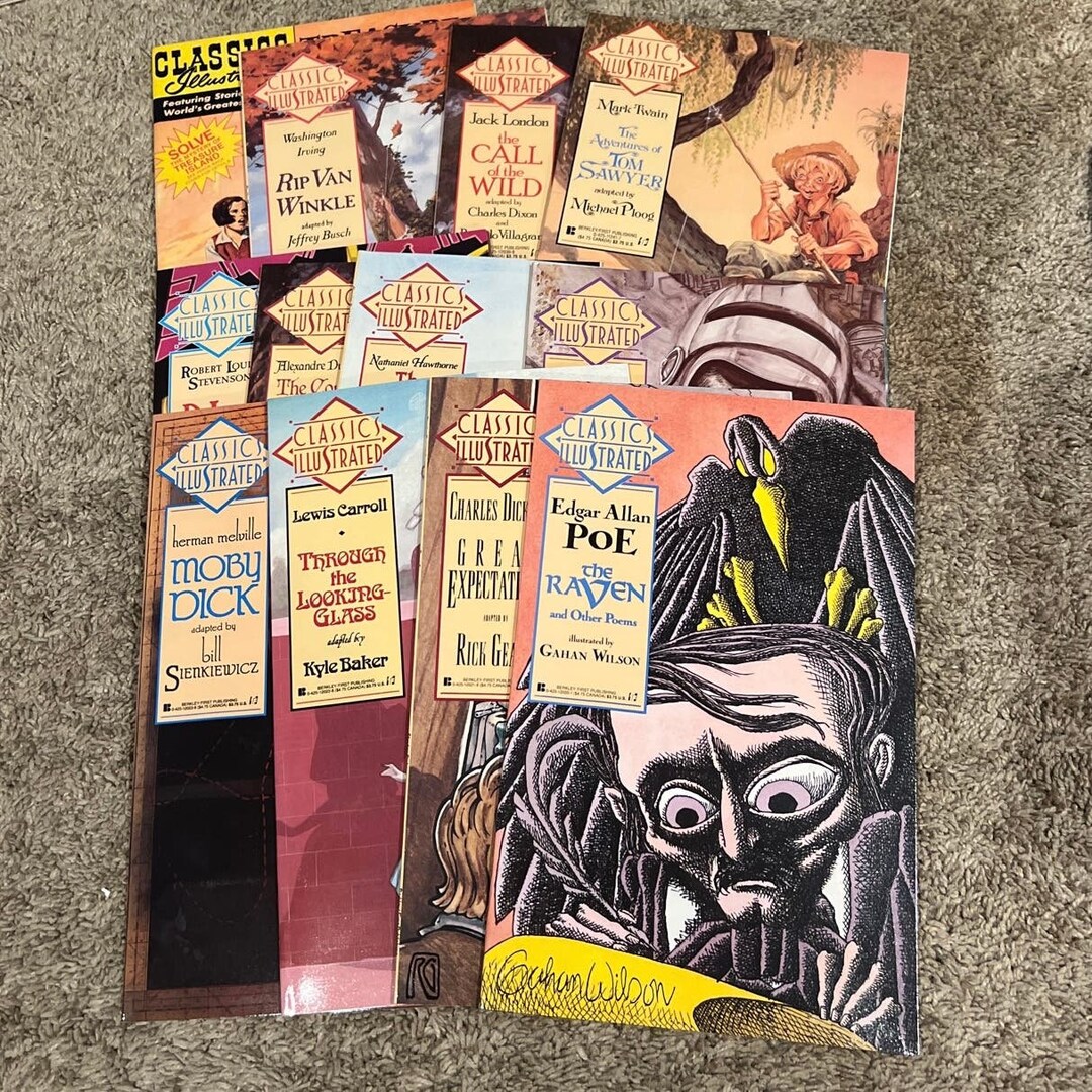 Classics Illustrated #1-11 Vol.2 (1990) Lot of 12, the Raven, Rip Van ...