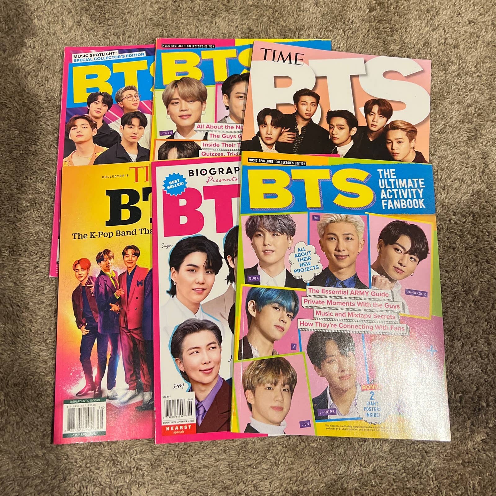 BTS Magazine Lot of 6 Issues BTS Fanbook, BTS Time Magazine - Etsy