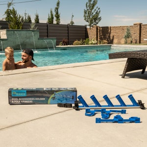 Aquamate Oasis Pool Accessory Holder Pole Hangers and Hose Strap ...