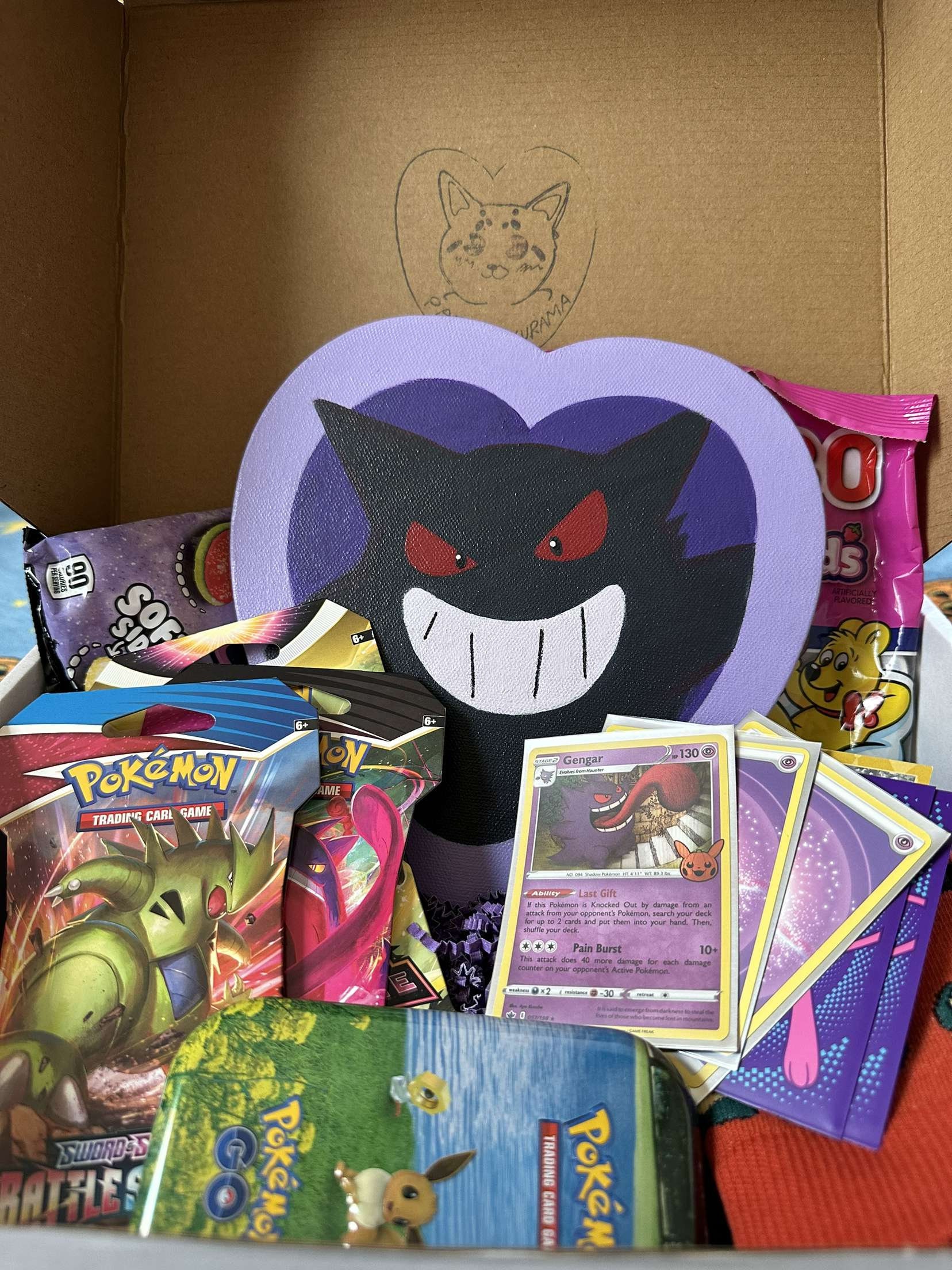 Gengar Themed Pokemon Gift Box Hand-crafted Gift Box - Etsy