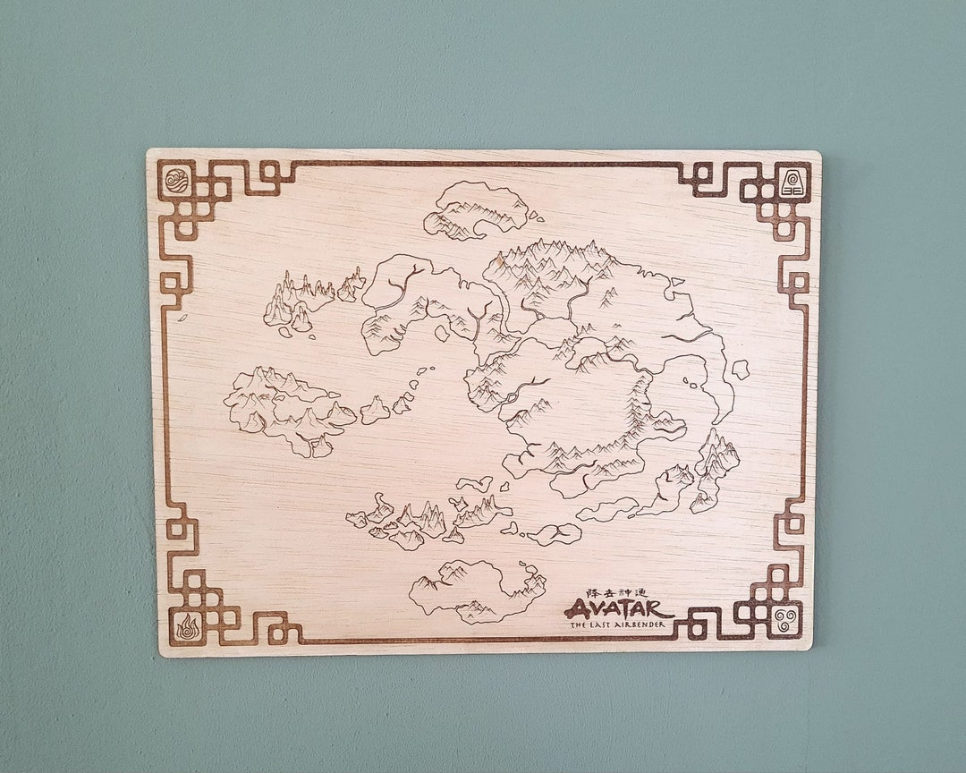 ATLA Wall Art Map Wall Decor Avatar the Last Airbender - Etsy