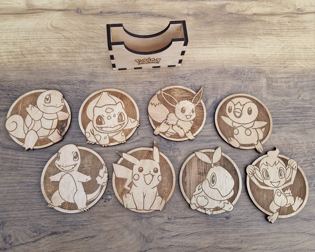 Choose Any Pokemon Coasters Set Pokemon Fan Gift Home Decor Present ...
