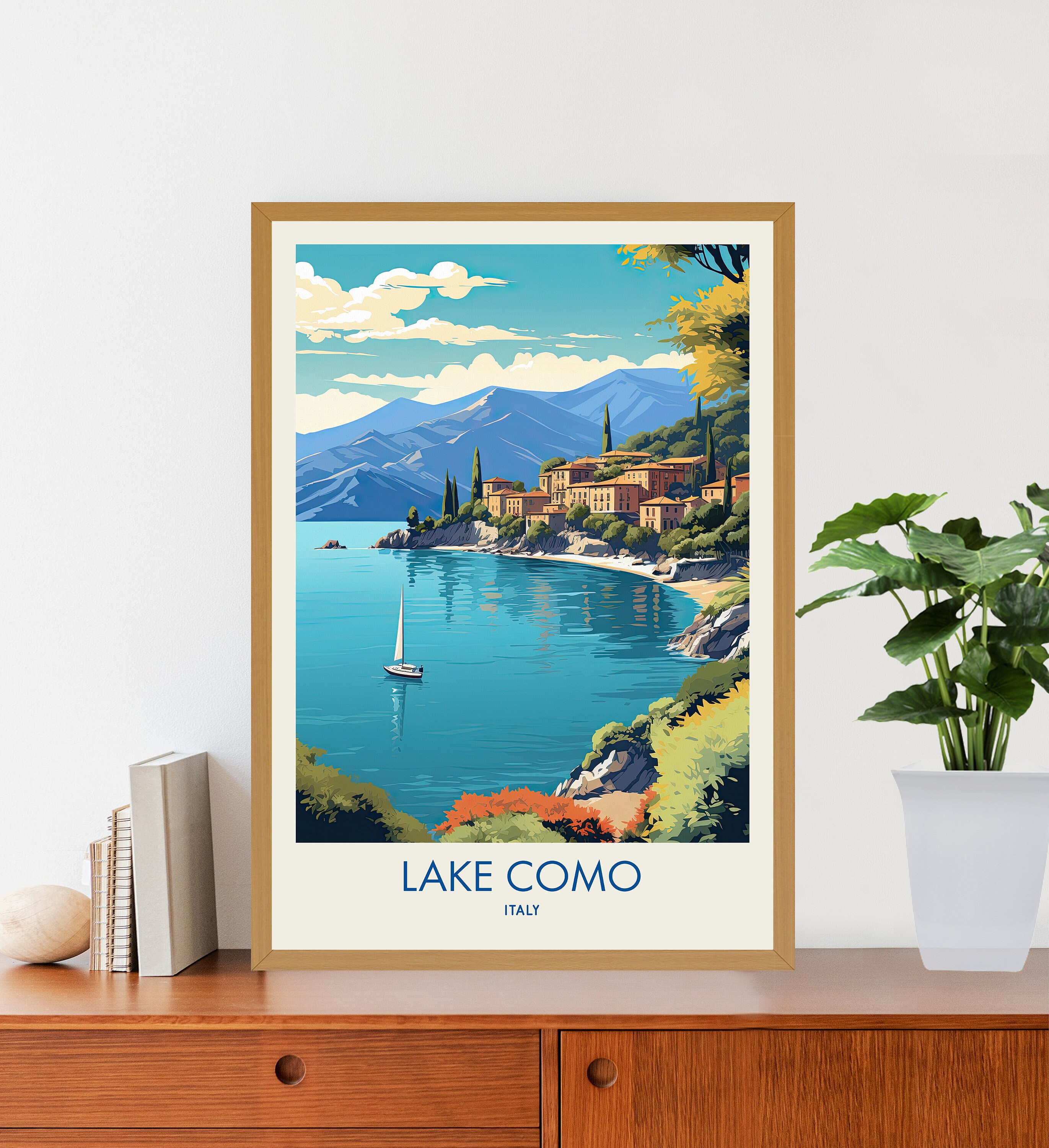 Lake Como Poster Lake Como Print Lake Como Art Italy - Etsy