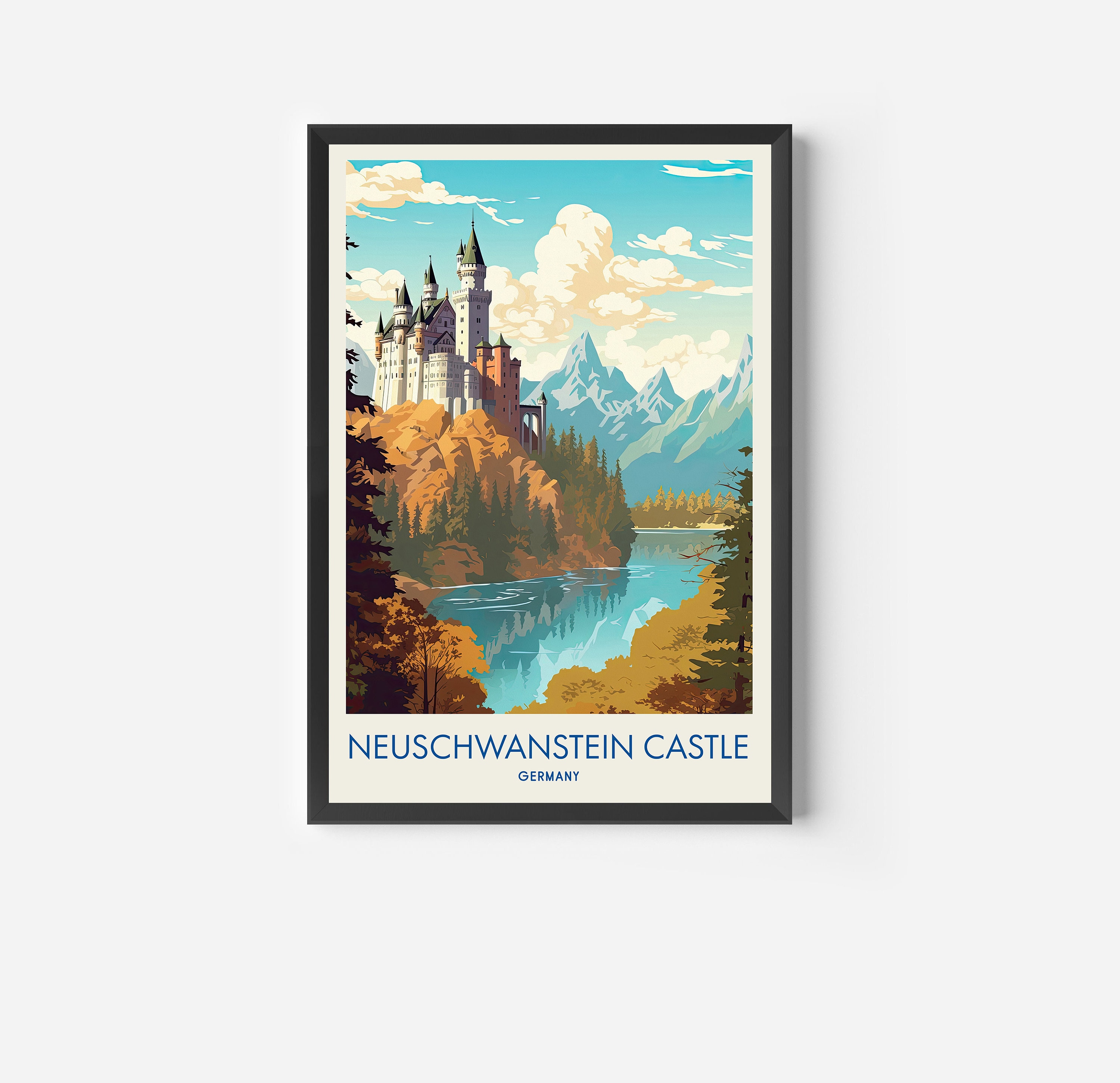 Neuschwanstein Castle Poster Neuschwanstein Print - Etsy