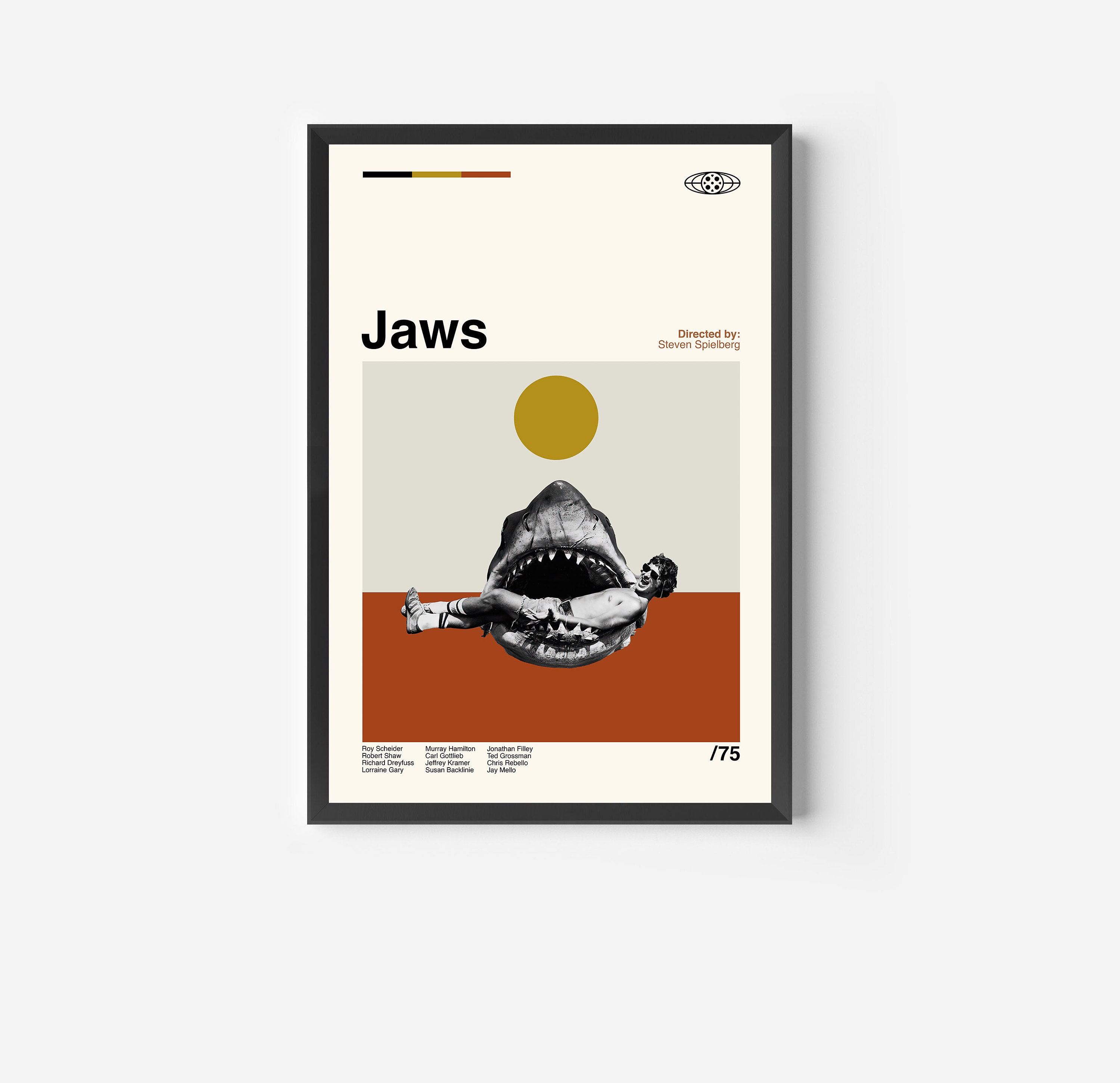 Jaws Poster - Jaws Movie Poster - Retro Movie Poster - Vintage Premium ...
