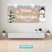 Digital Christmas Painted Banner for Kids Template, Editable Winter ...