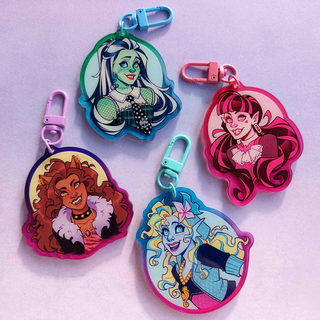 G1 Monster Girl Dolls Acrylic Keychains - Etsy