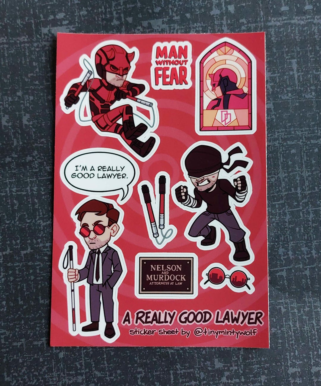 Daredevil Sticker Sheet - Etsy