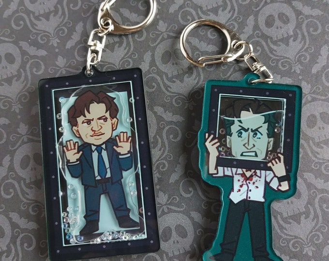PREORDER Saw Inspired Acrylic Keychain With Magnetic Heart Connecting ...