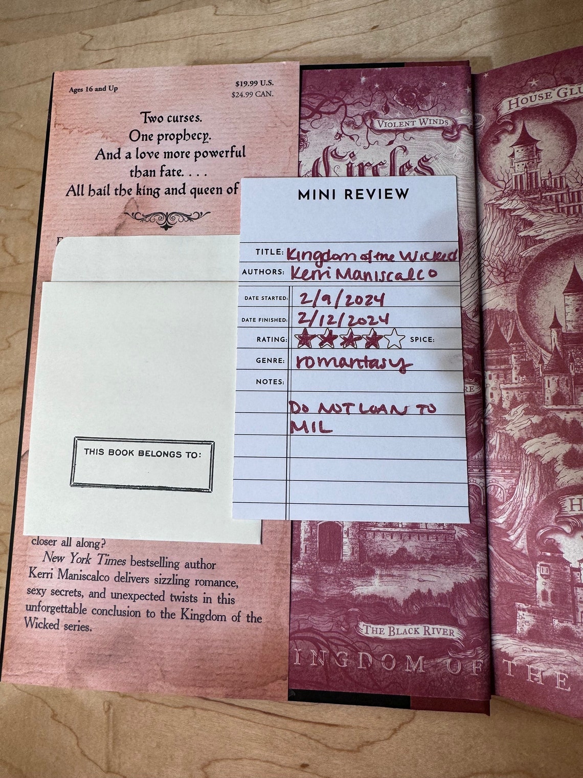 Mini Book Review Cards With Library Pockets QTY 5 - Etsy