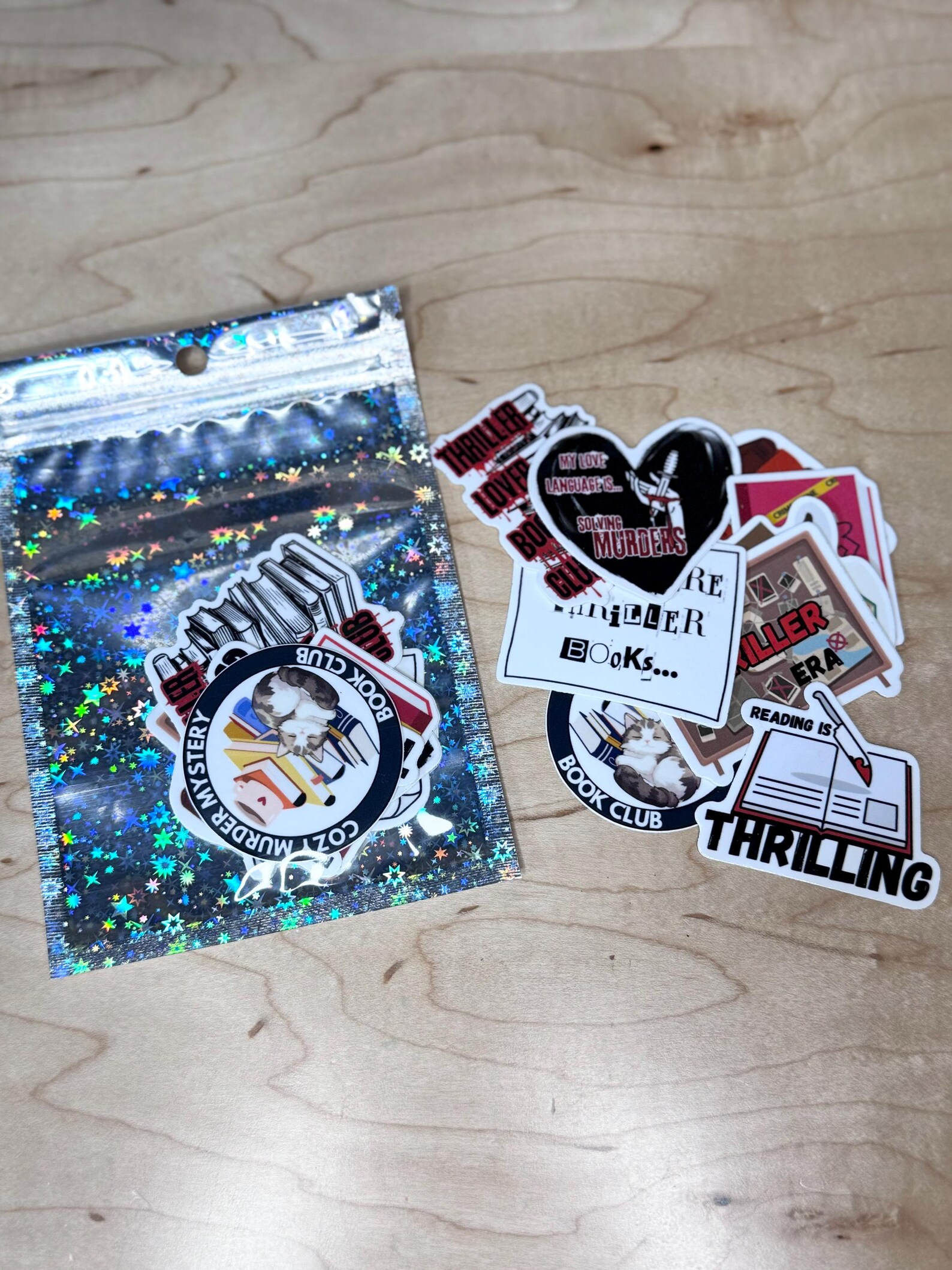 Mystery / Thriller Book Lover Sticker Pack - Etsy
