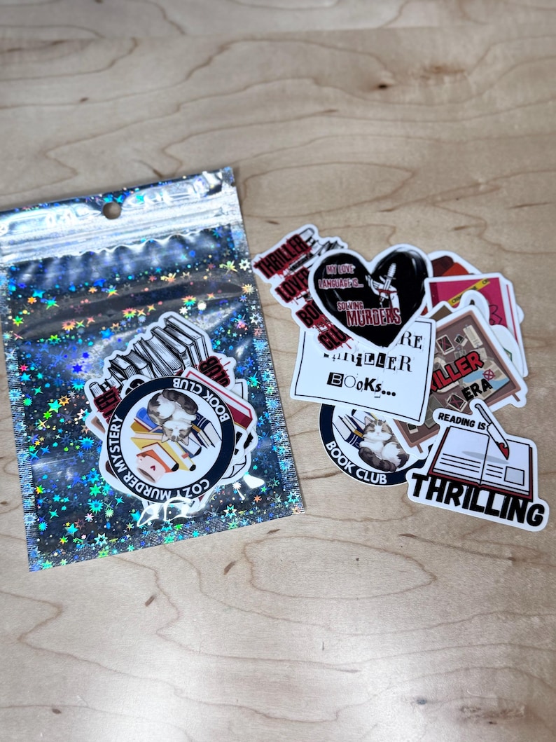 Mystery / Thriller Book Lover Sticker Pack - Etsy