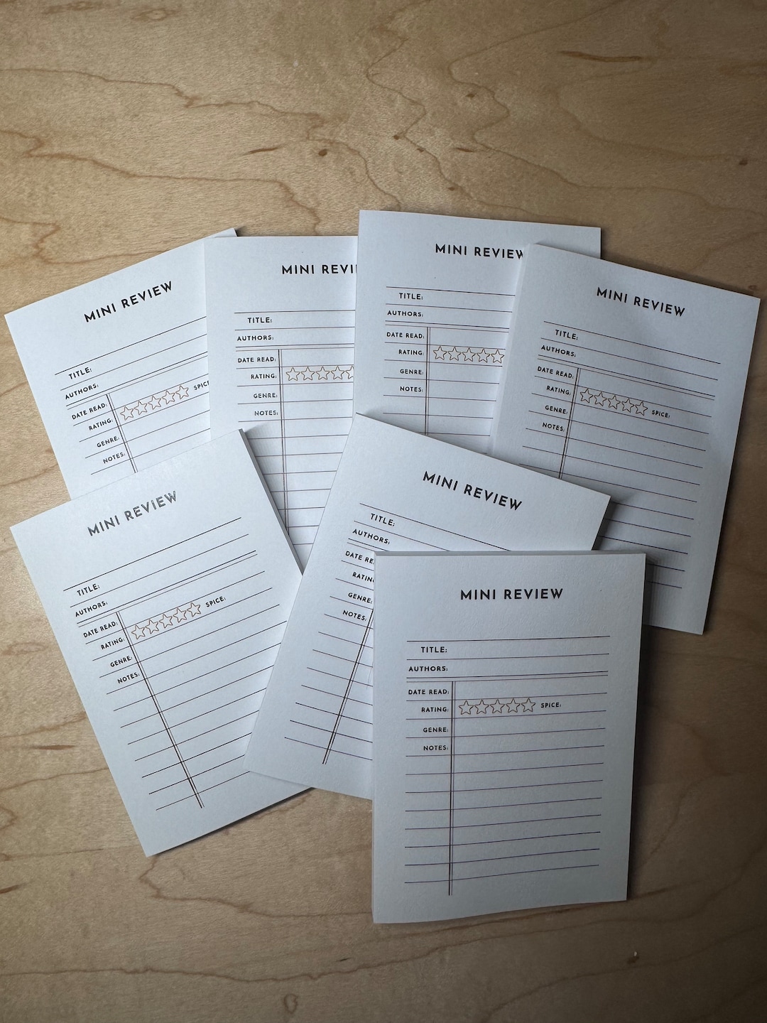 Mini Book Review Sticky Notes - Etsy