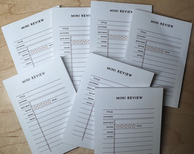 Mini Book Review Sticky Notes - Etsy