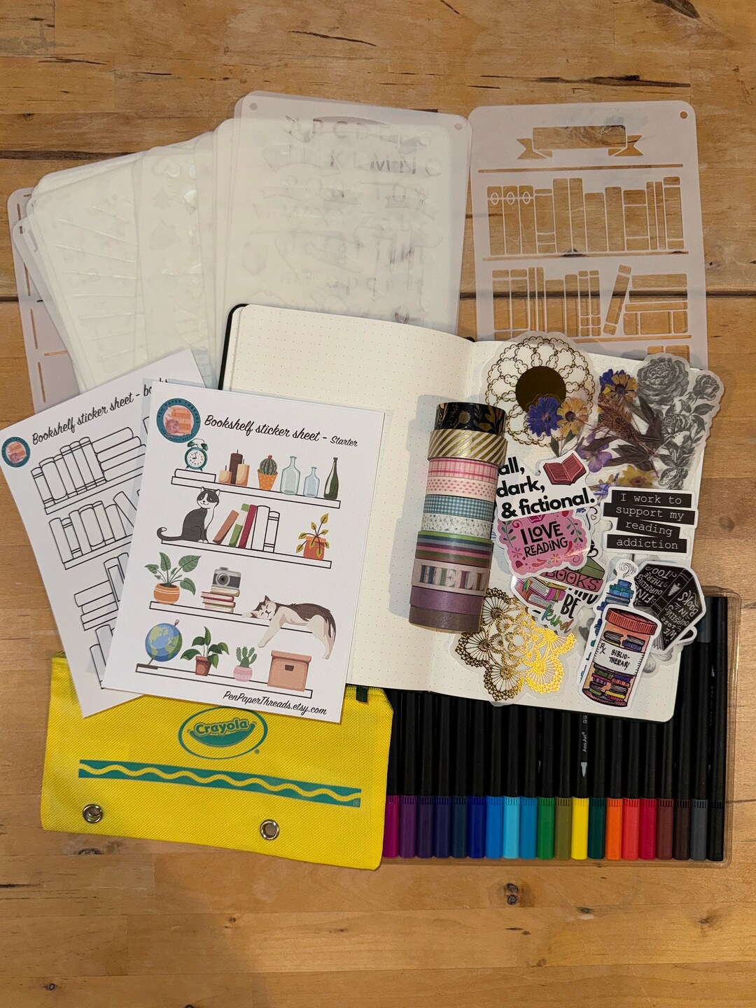 Book Bullet Journal Starter Kit - Etsy