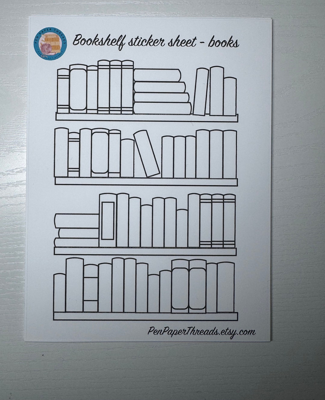 Reading Tracker Bookshelf Stickers - Etsy