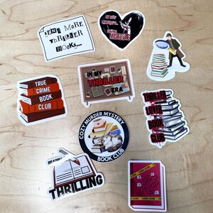 Mystery / Thriller Book Lover Sticker Pack - Etsy