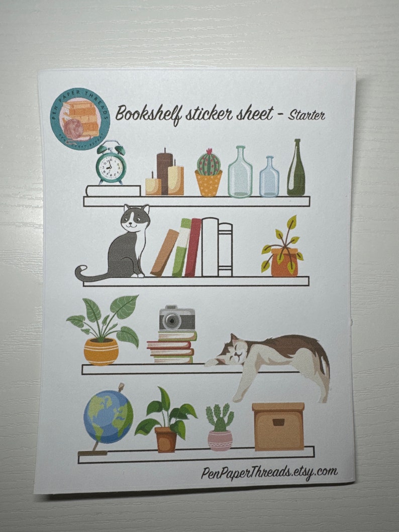Reading Tracker Bookshelf Stickers - Etsy