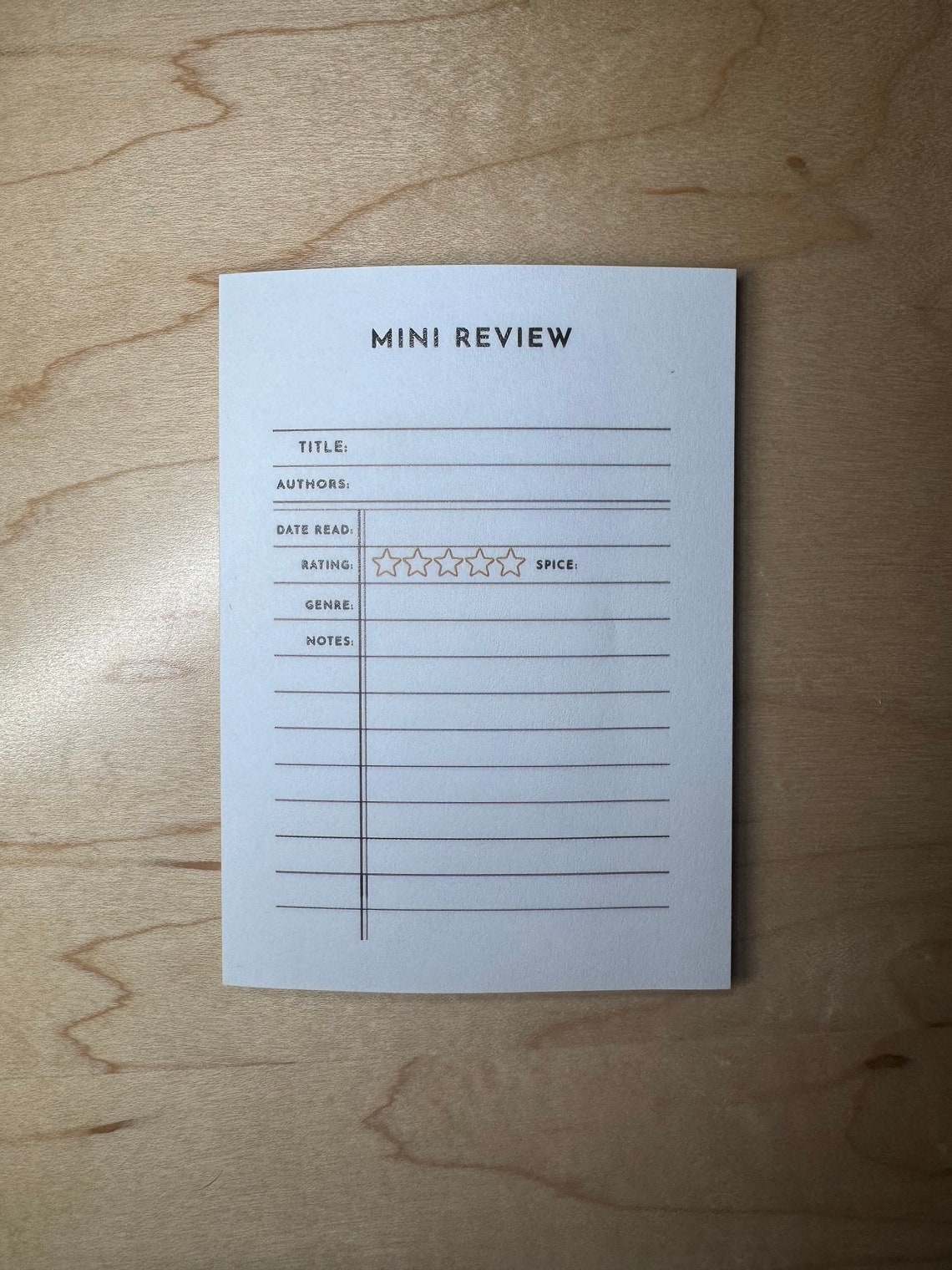 Mini Book Review Sticky Notes - Etsy