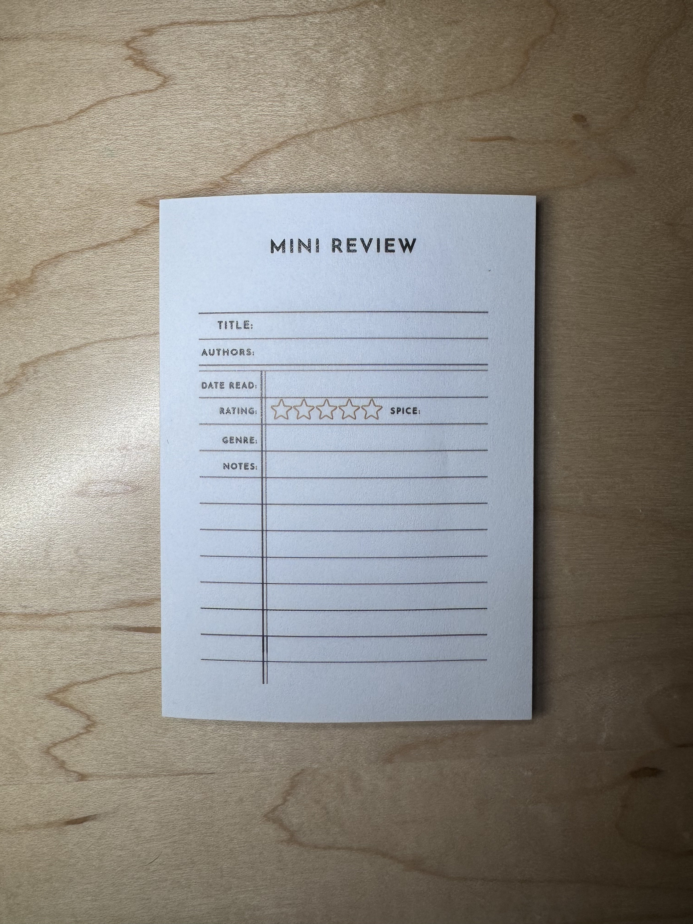 Mini Book Review Sticky Notes - Etsy