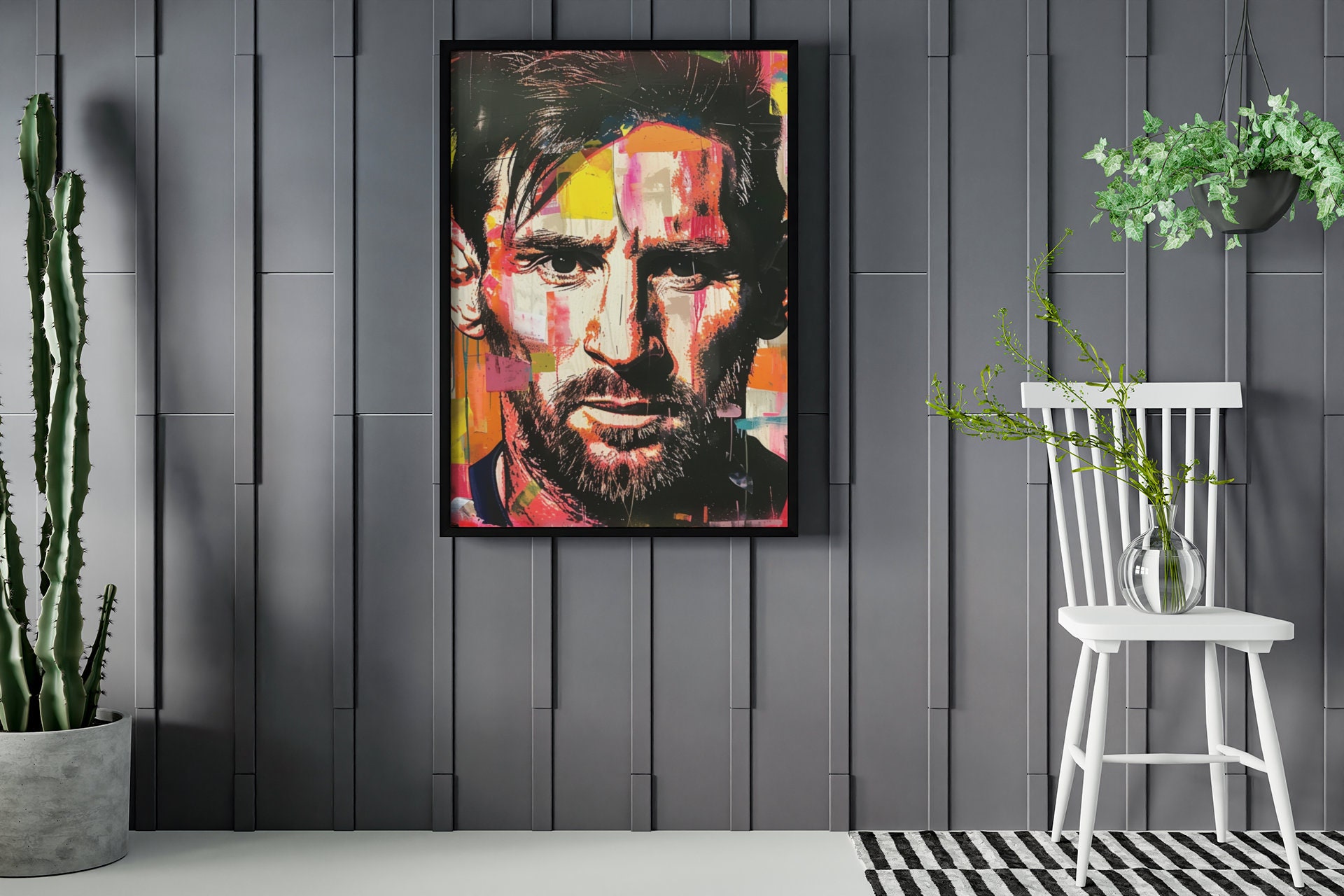 Lionel Messi Pop Art Print Playful Graffiti Style, Digital Artwork ...