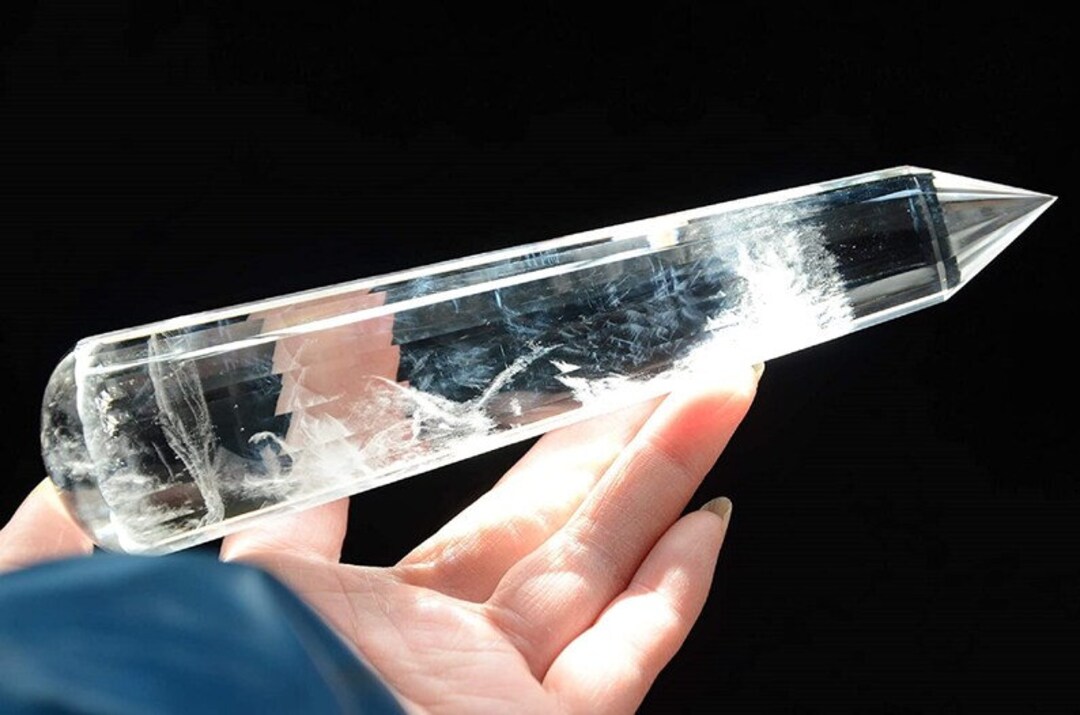 Rare Natural Clear Blue Reptiles 18 Sided Crystal Vogel Panic Point ...