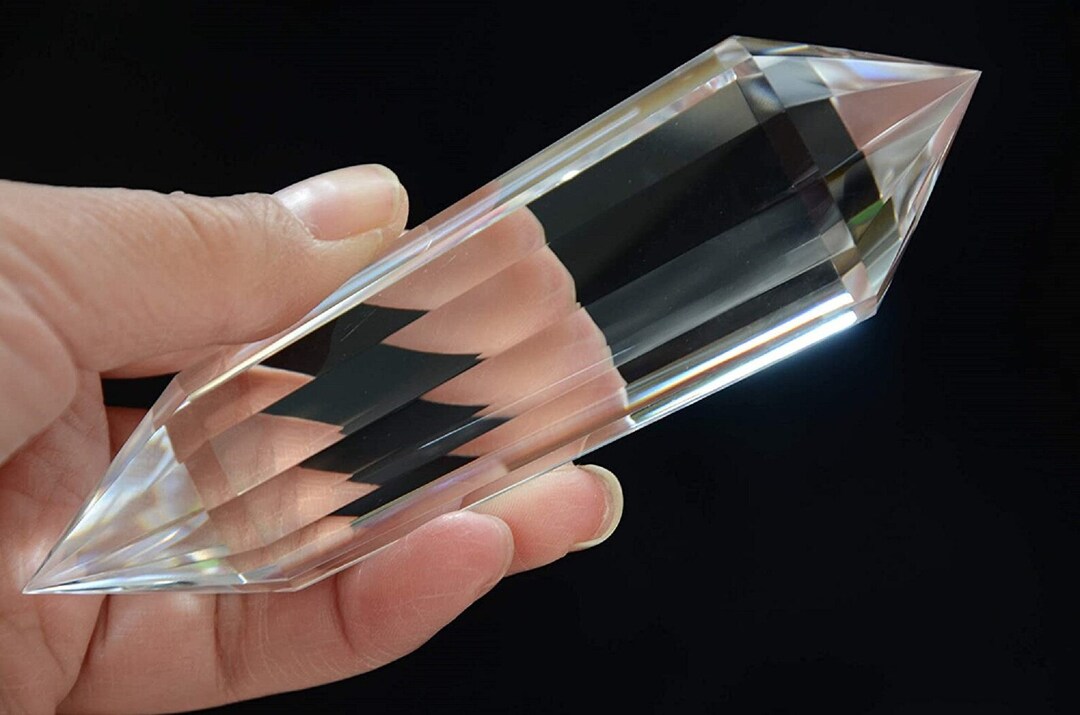 Rare Clear Blue Rutiles 13 Sided Crystal Vogel Pranic Point Quartz Wand ...