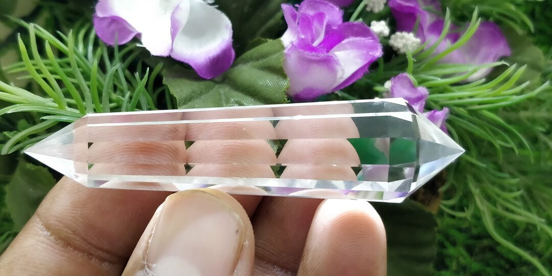 12 Faceted Clear Quartz Vogel Wands 100% Clear Master Healer Meditation ...