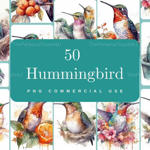 Hummingbird Clipart - Etsy