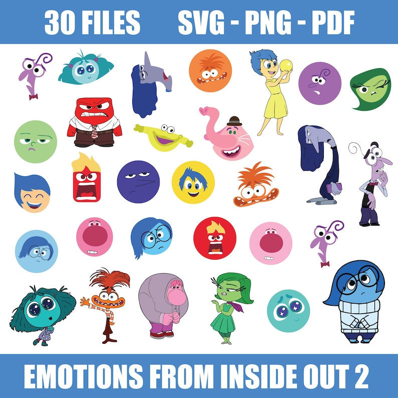 Inside Out 2 Clipart PNG, Inside Out SVG, Inside Out Clipart, Inside ...