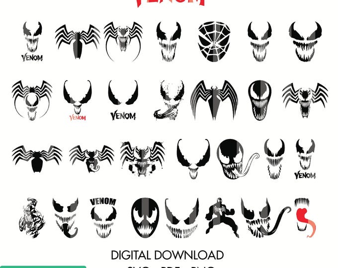 Venom Svg Bundle- PNG-SVG-DXF - Etsy Canada