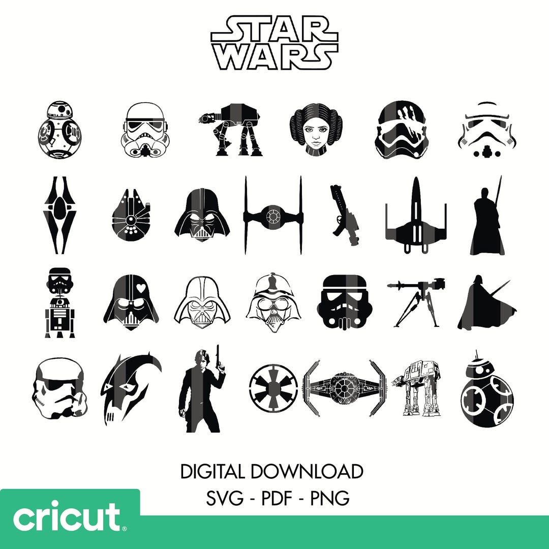 Star Wars SVG Bundle Big Star Wars Bundle SVG Svg Png Dxf Digital ...