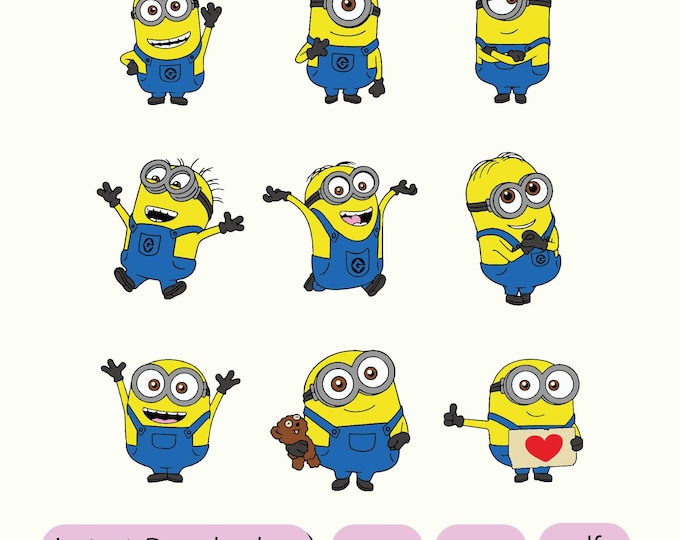 Minion Svg Bundle - Minion SVG for Craft Machines - Cricut Design Space ...