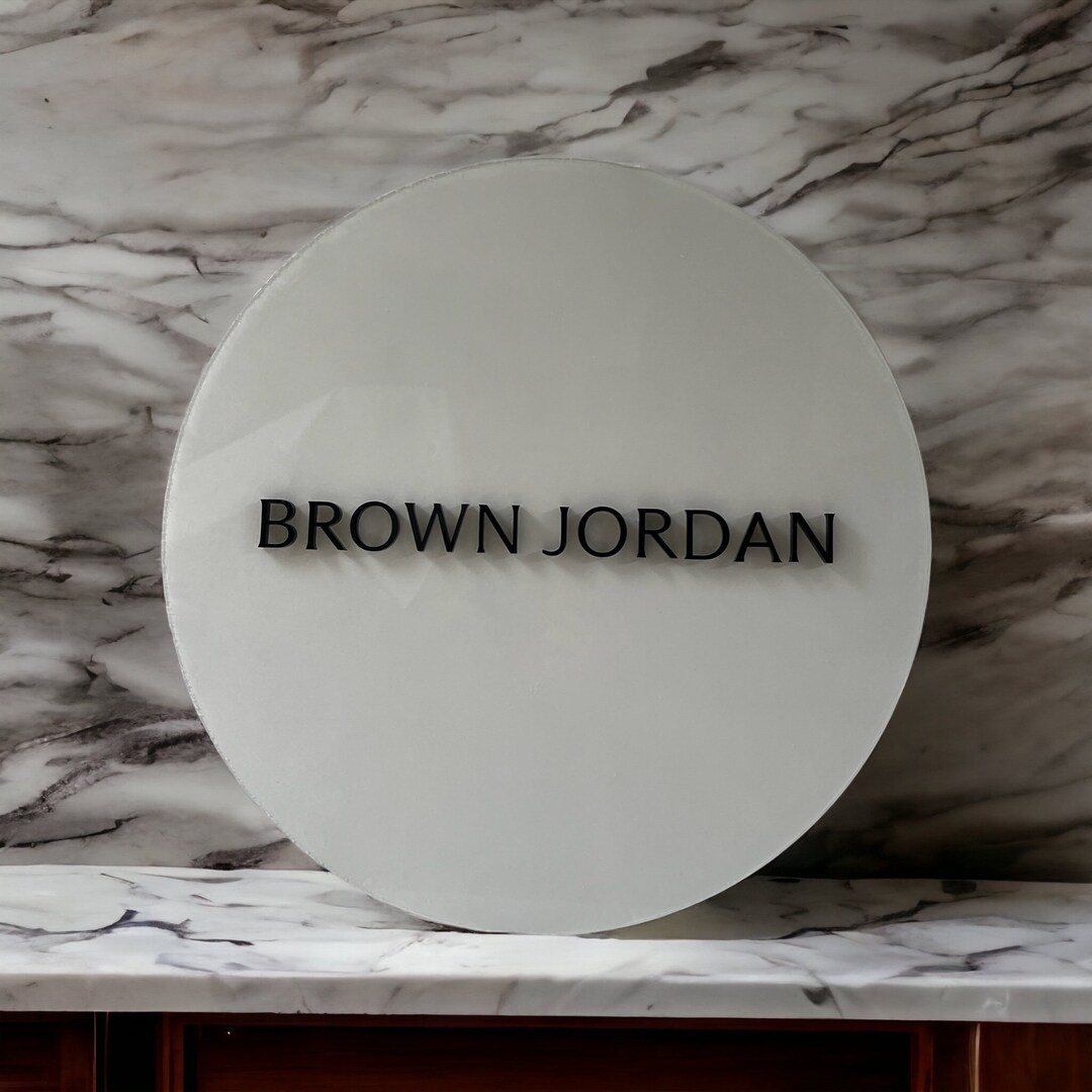 Custom Round Acrylic Logo Sign | Personalized Sign | Custom Sign ...